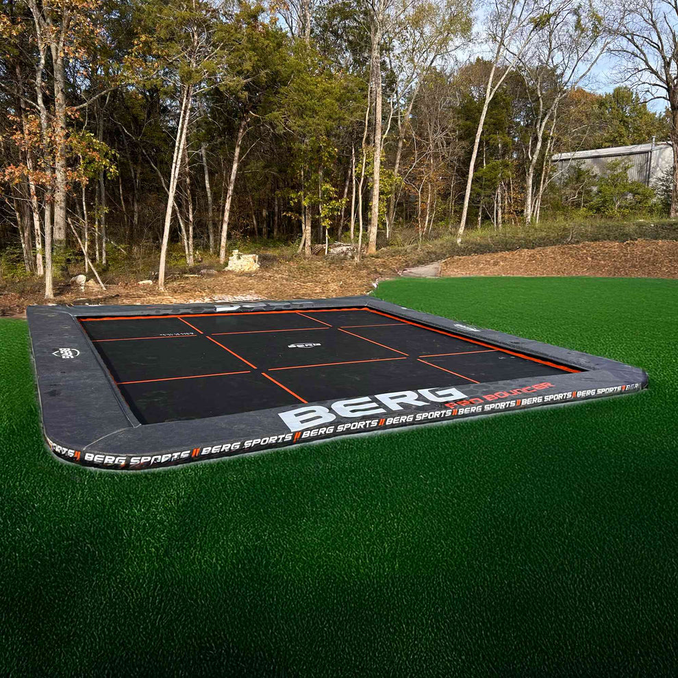 BERG Ultim Pro Bouncer 16.5'x16.5' Square In-Ground Trampoline – In ...
